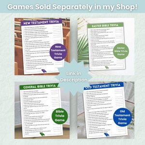Bible Trivia Games Bundle, New Testament Trivia, Old Testament Trivia ...