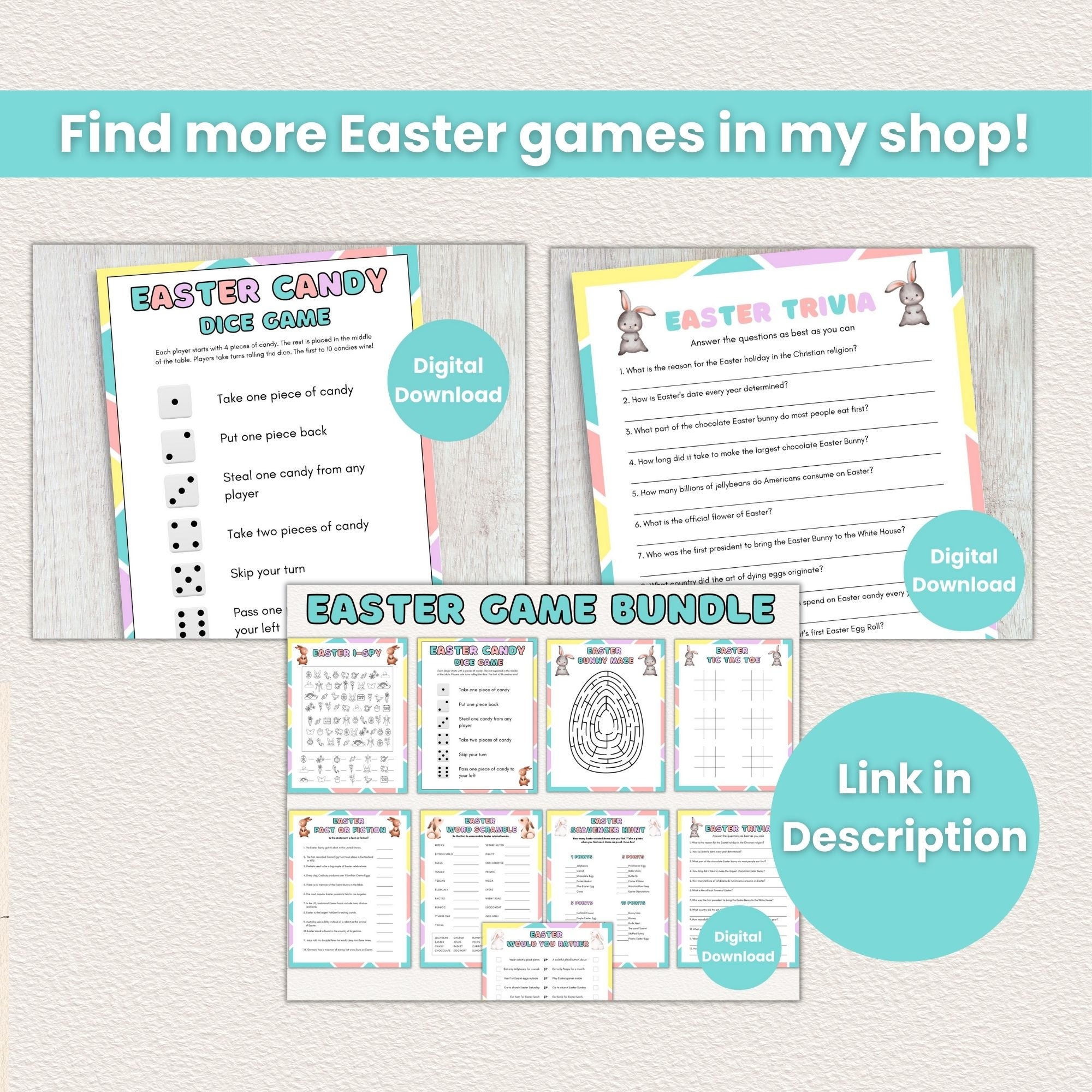 Easter Word Scramble Game, Printable Easter Game, Easter Worksheet ...