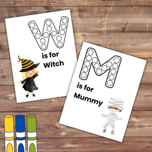 Halloween Dot Marker Printable With Halloween Alphabet Letter Dot ...