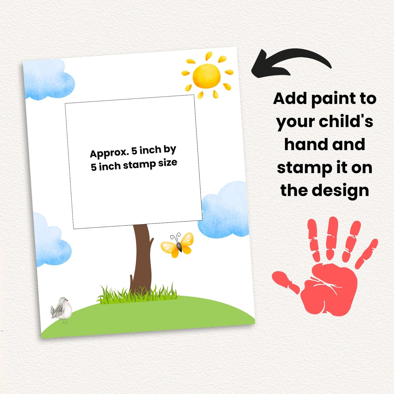 Family Tree Handprint Craft for Kids, Handprint Keepsake Gift ...