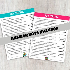 Decades Trivia Game, Trivia Questions, Pub Trivia, Adult Trivia ...