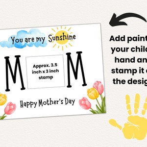 Mothers Day Handprint Craft for Kids Mothers Day Handprint - Etsy