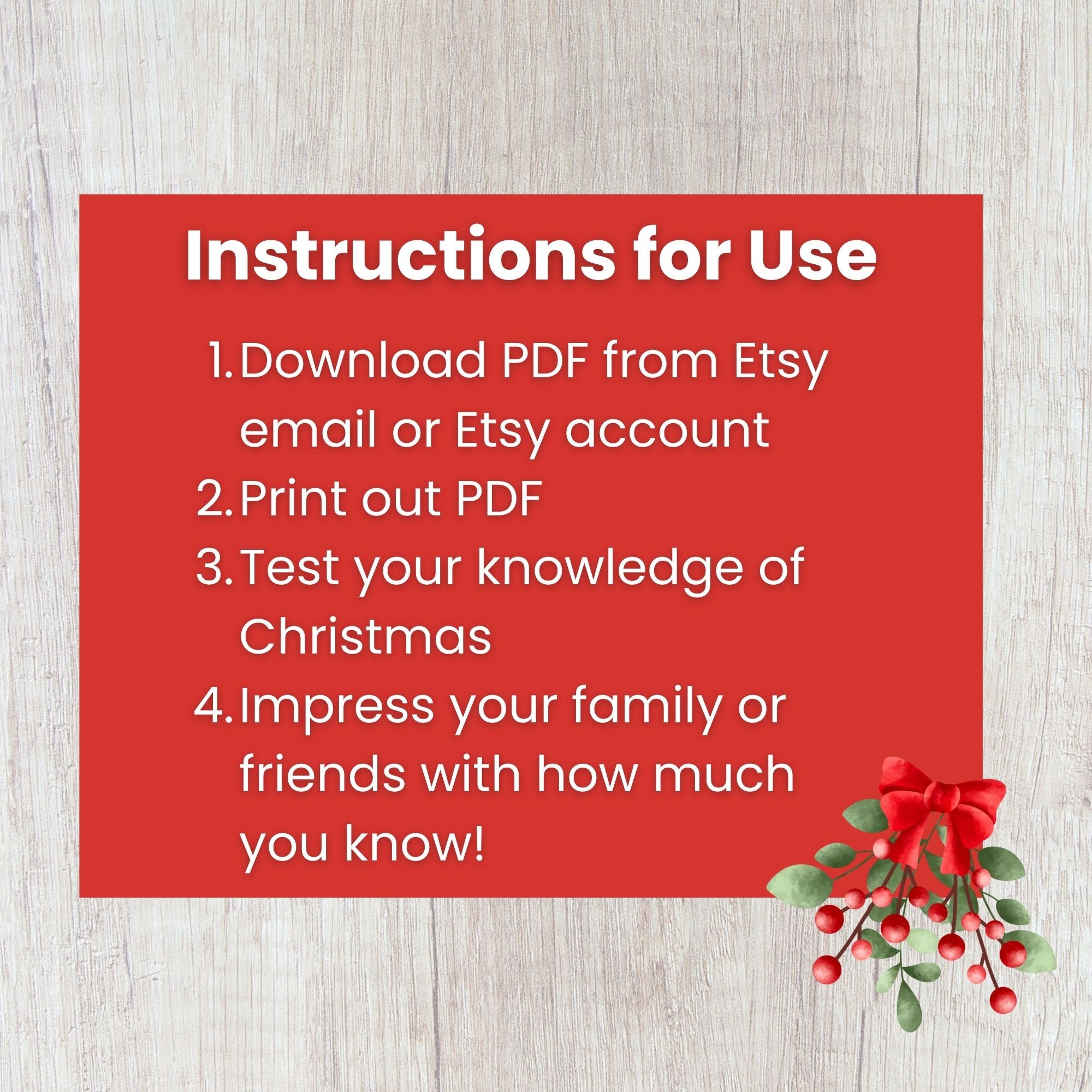 Christmas Trivia Game, Holiday Trivia Game, Winter Trivia, Holiday ...