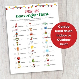 Christmas Lights Scavenger Hunt, Christmas Car Ride Game, Christmas ...