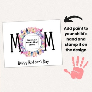 Mothers Day Handprint Craft, Mothers Day Handprint Art Printable, Mom ...