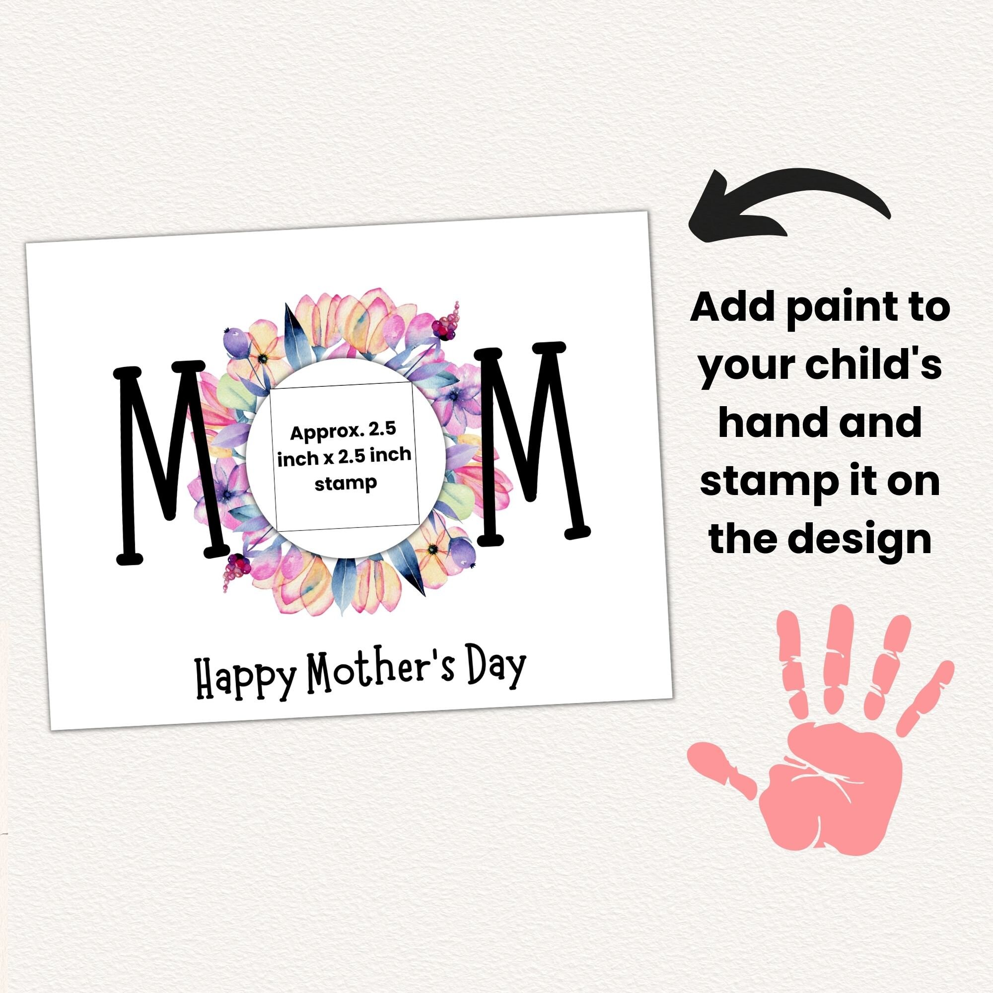 Mothers Day Handprint Craft, Mothers Day Handprint Art Printable, Mom ...