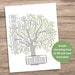 One Parent Line Family Tree 4 Generation, Editable Family Tree Template ...