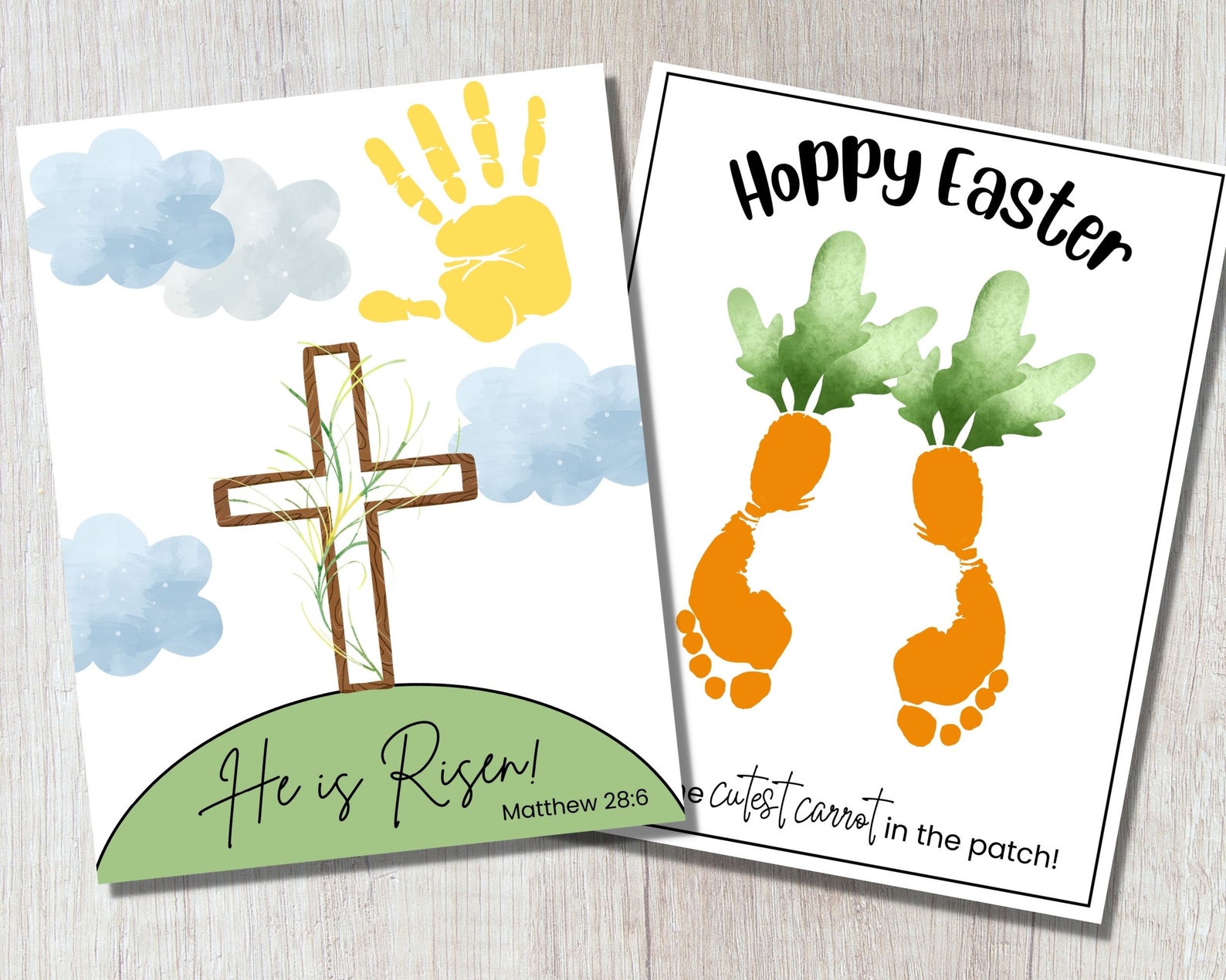 Easter Handprint and Footprint Art Craft Bundle for Toddlers - Etsy
