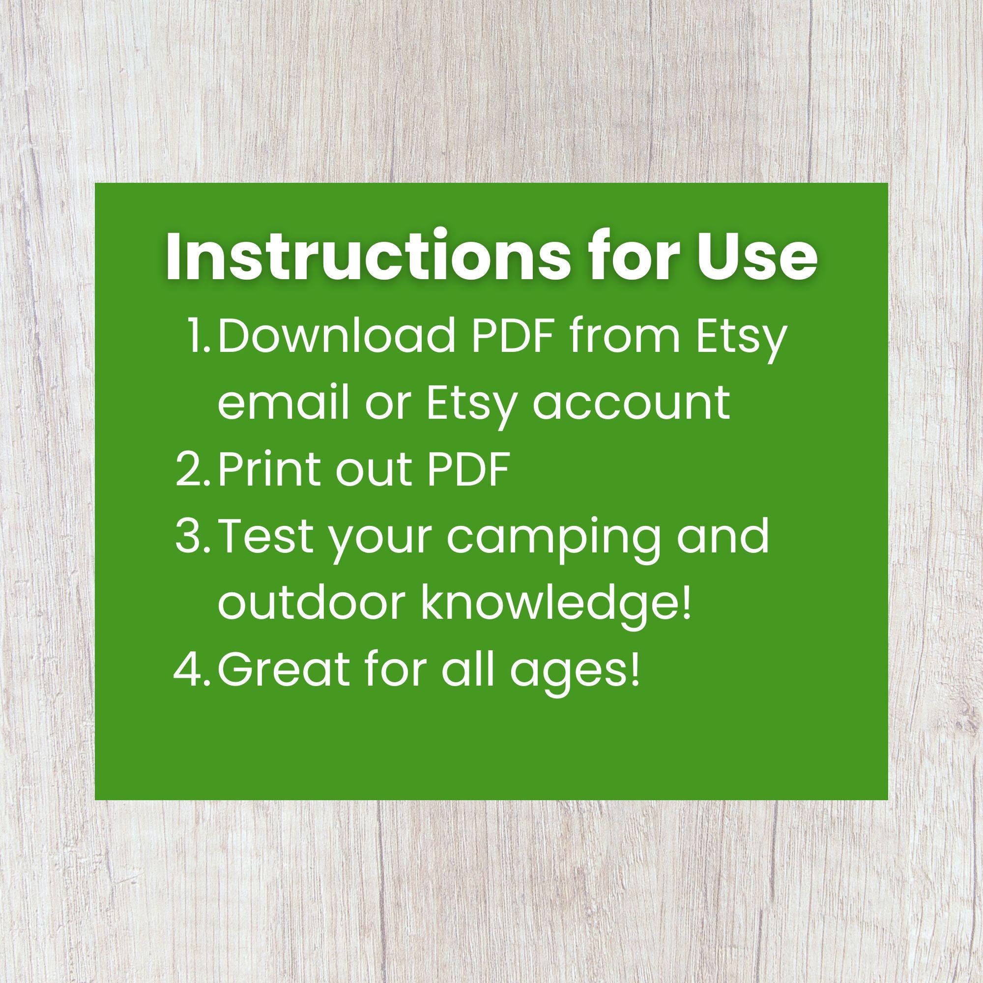 Camping Trivia Game, Road Trip Games, RV Life, Summer Trivia, Camping ...