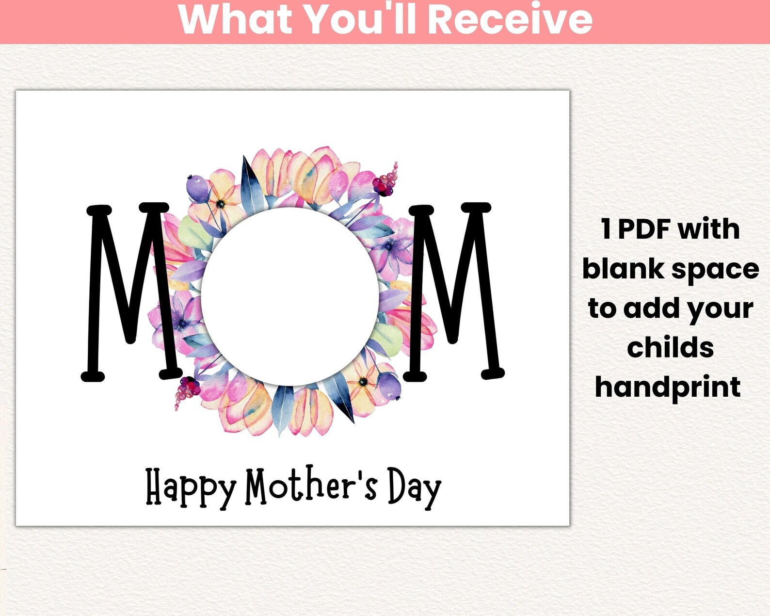 Mothers Day Handprint Craft Mothers Day Handprint Art - Etsy