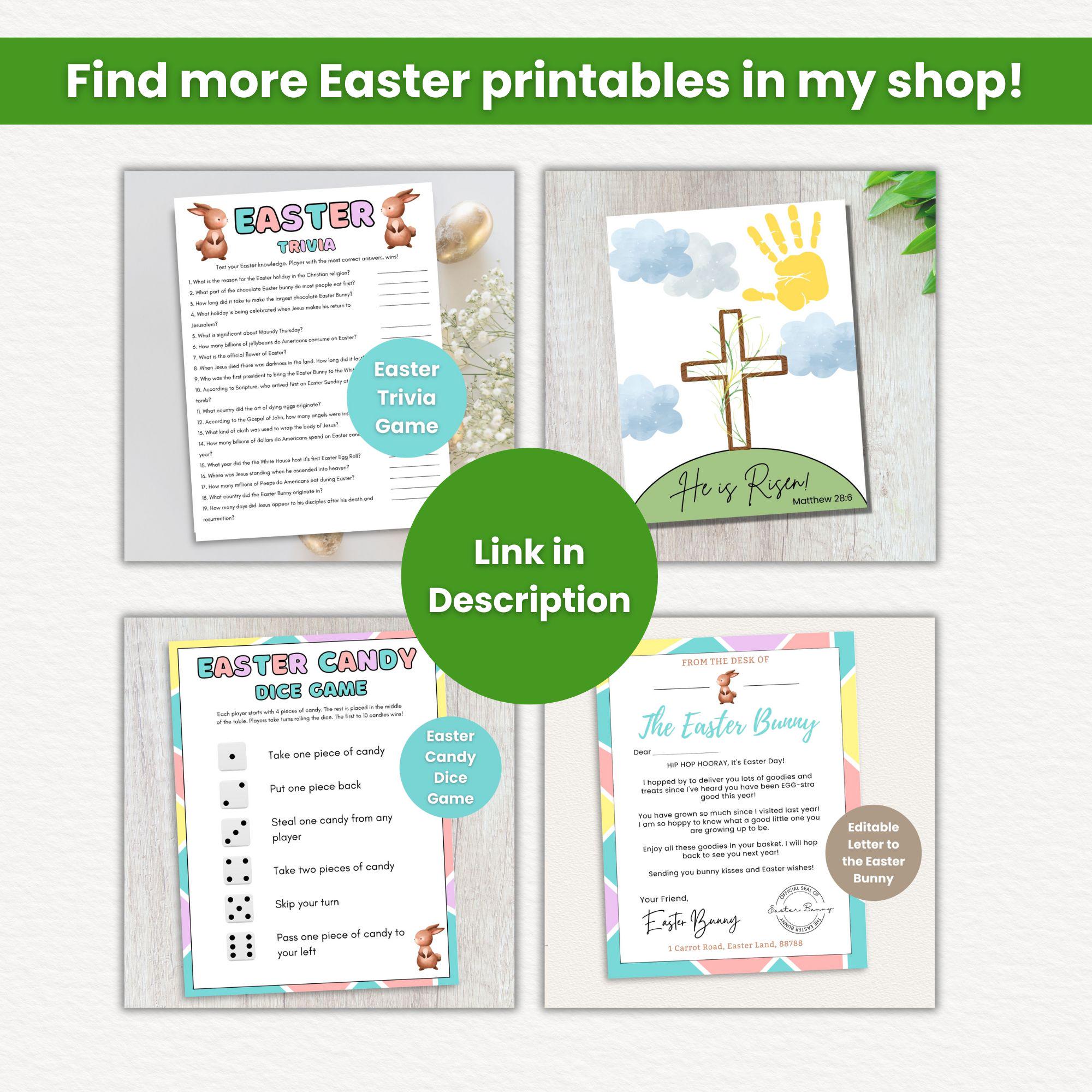Easter Bible Trivia Game, Holy Week Printable, Easter Sunday School ...
