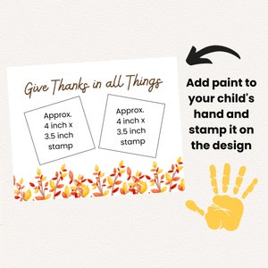 Give Thanks Handprint Craft, Fall Handprint Craft, Autumn Handprint Art ...