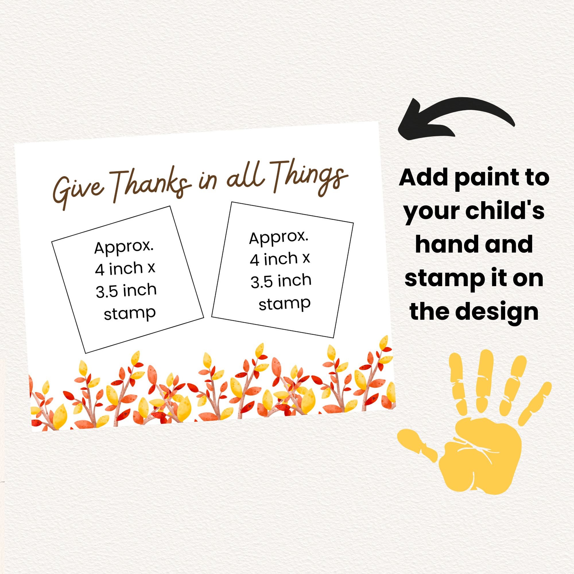 Give Thanks Handprint Craft, Fall Handprint Craft, Autumn Handprint Art ...