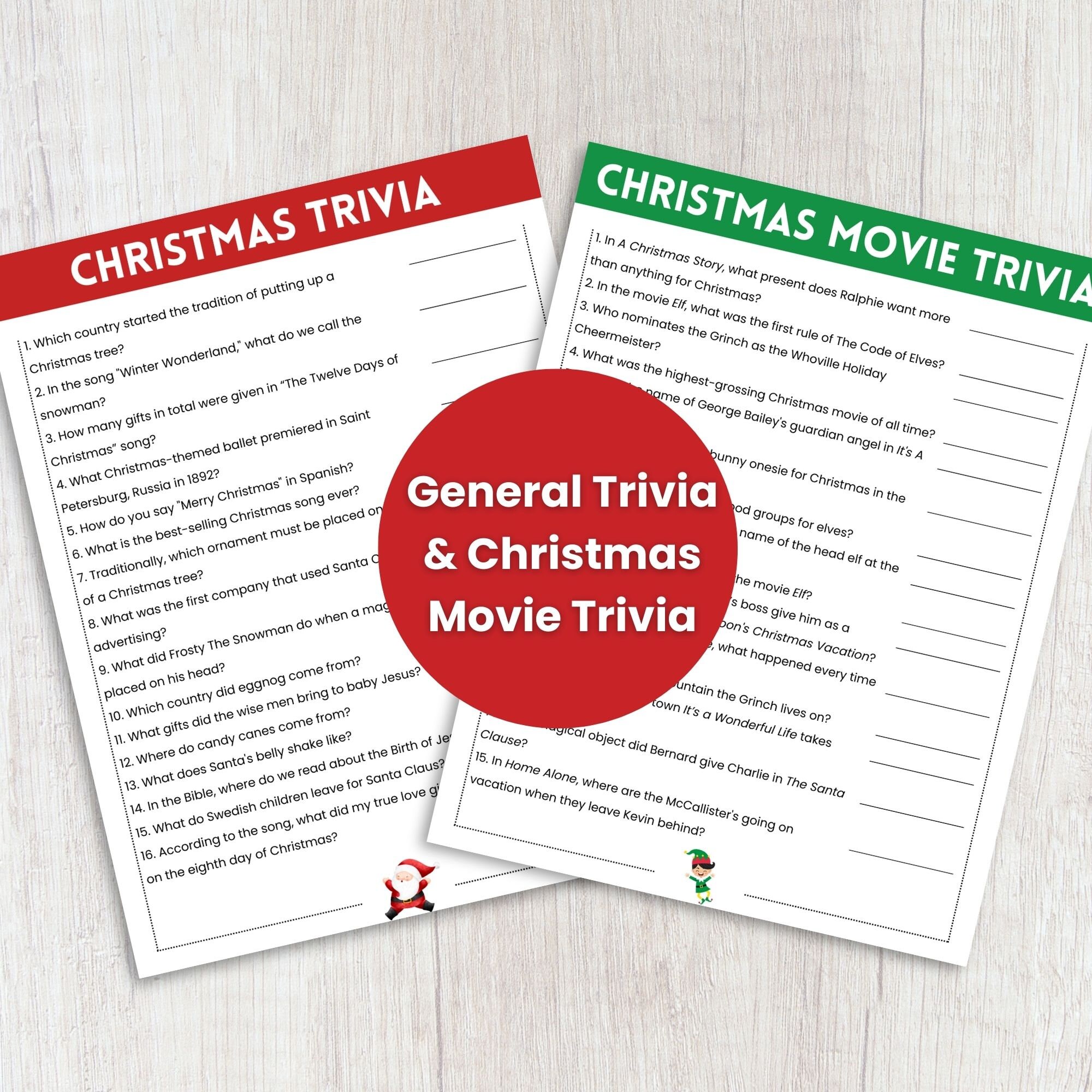 Christmas Trivia Game Printable, Christmas Movie Trivia, Christmas ...