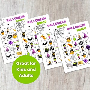 30 Halloween Bingo Cards, Halloween Party Games, Halloween Classroom ...