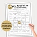 New Years Eve Find the Guest Bingo Game, NYE Games, New Years Eve Party ...