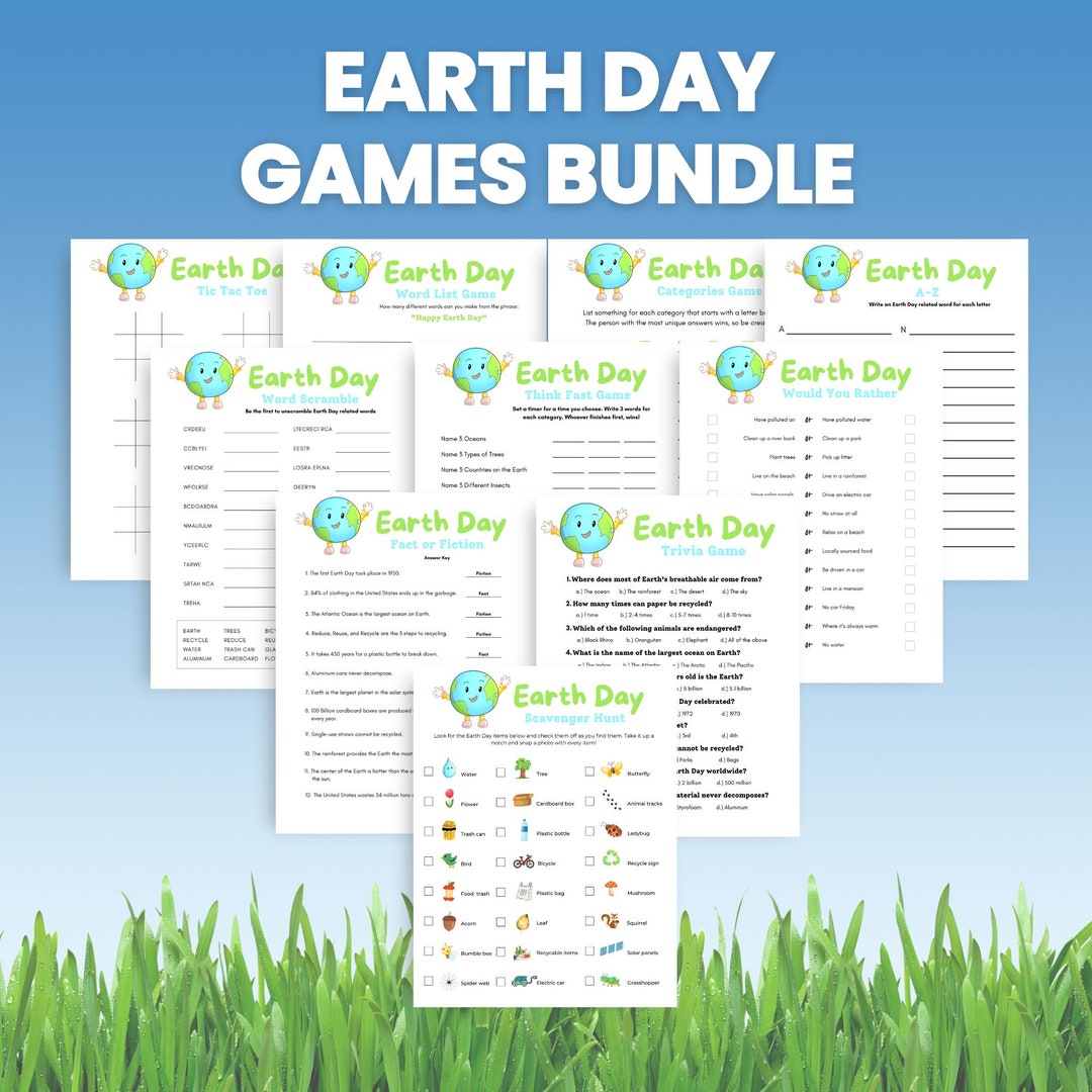 Earth Day Games Bundle, Earth Day Classroom Activities, Earth Day ...