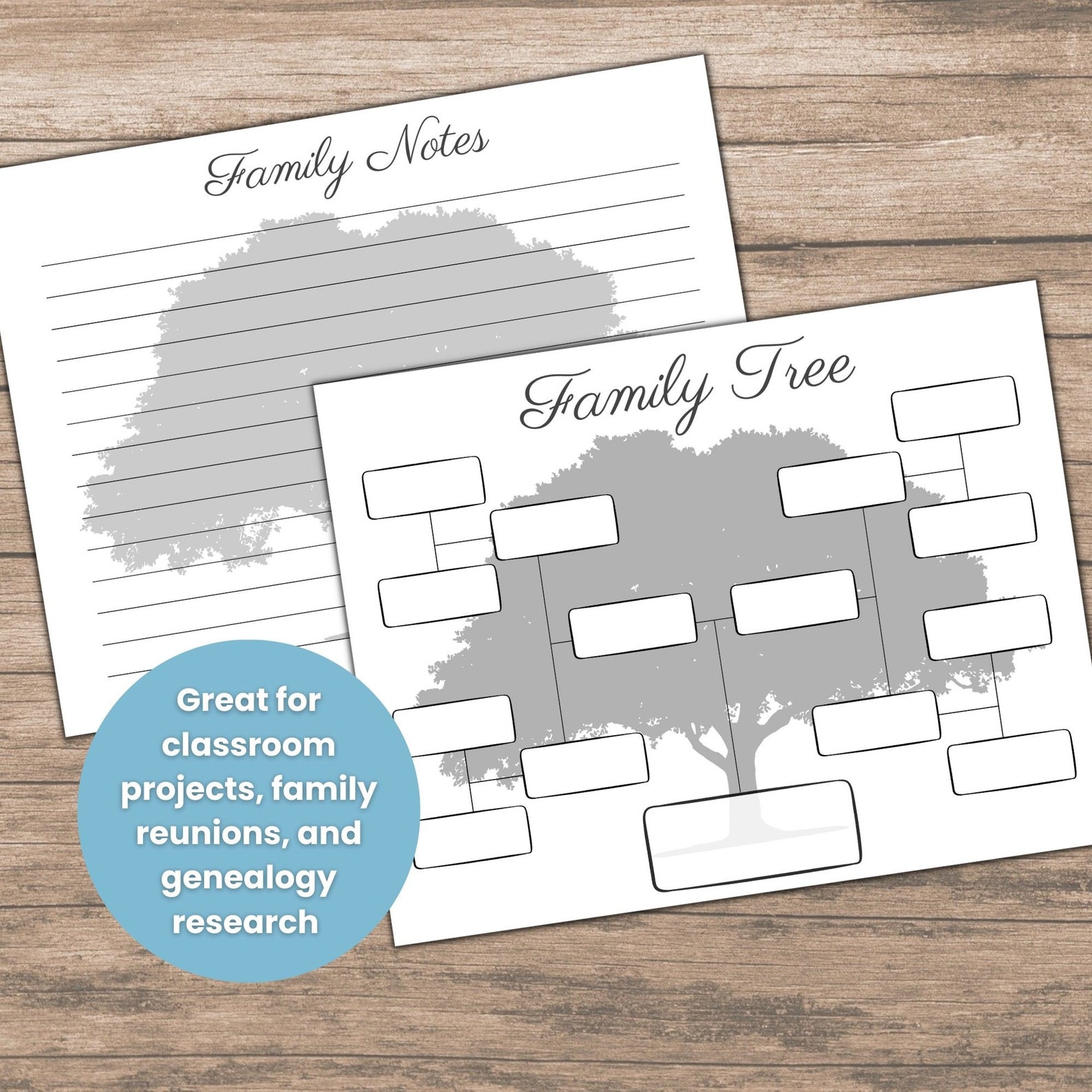 Family Tree Template 4 Generation, Editable Family Tree Template, Great ...
