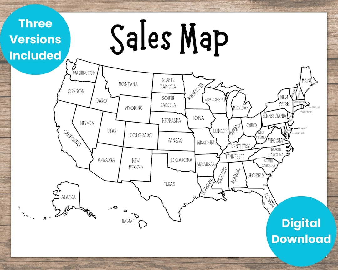 Sales Map Etsy Sales Map Small Business Sales Map Sales Map - Etsy