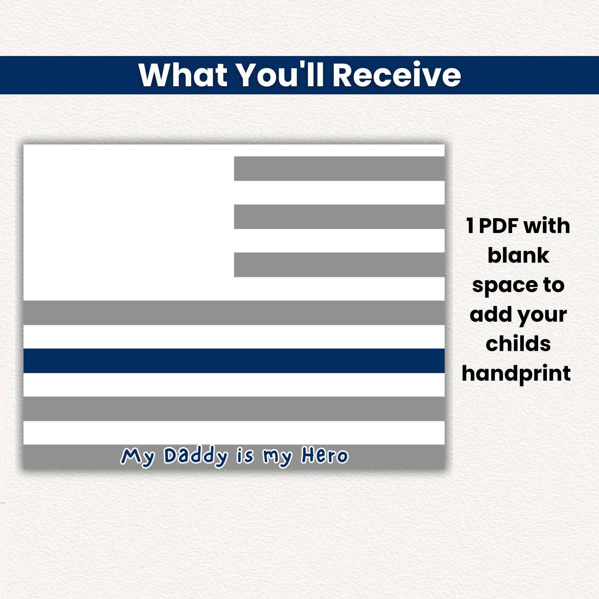 Police Officer Handprint Art, Police Officer Gift for Dad, Dad ...