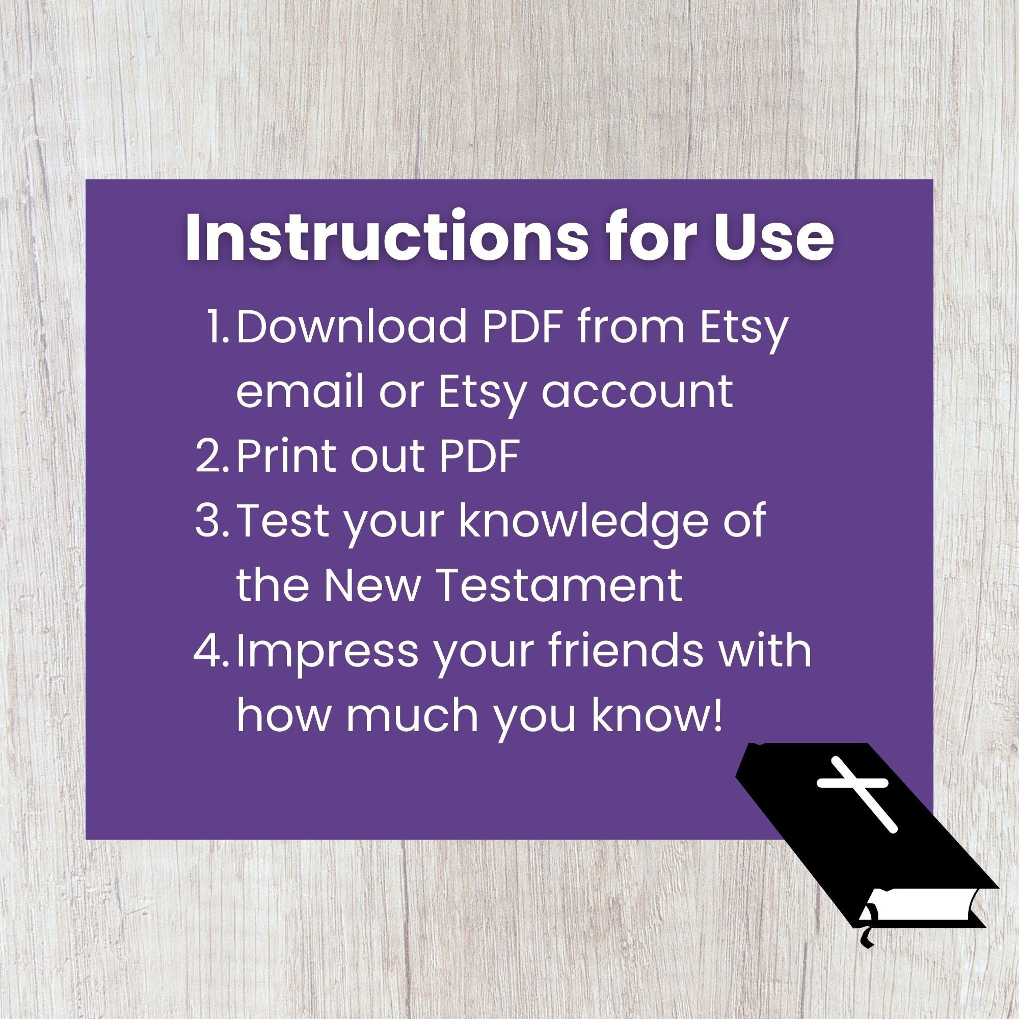 New Testament Bible Trivia Game, Bible Game for Adults, Bible Game for ...