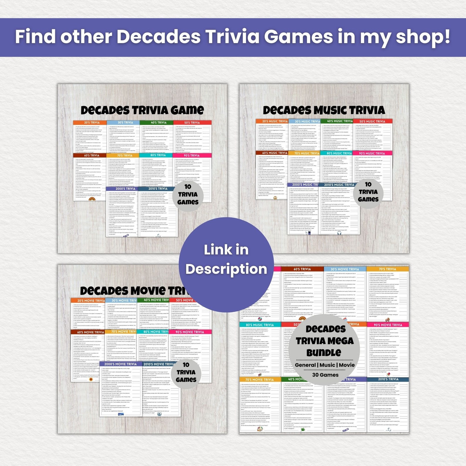 2000s Trivia Game Bundle, 2000s Music Trivia, 2000s Movie Trivia, 2000s ...