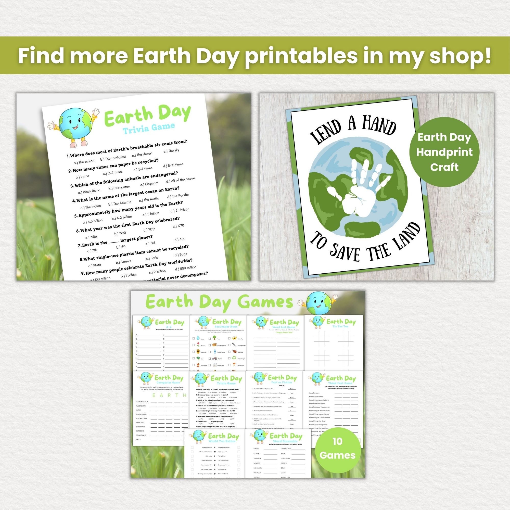Earth Day Trivia Printable for Teens and Adults, Earth Day Fill in the ...