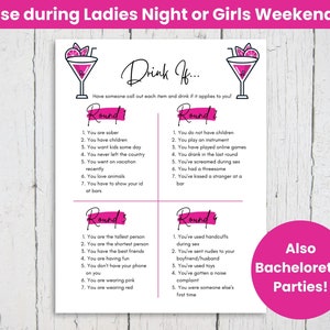 Drinking Game for Adults Printable, Drink If Party Game, Great for ...