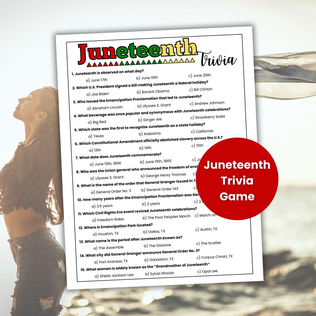 Juneteenth Trivia Game, Juneteenth Games, Juneteenth Activity ...