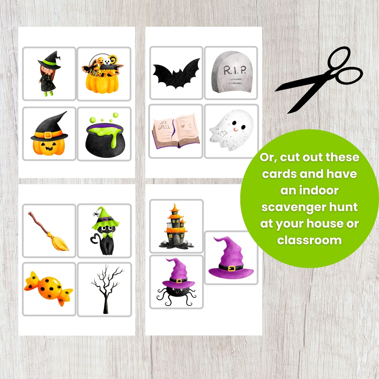 Halloween Scavenger Hunt for Kids, Outdoor Halloween Scavenger Hunt ...