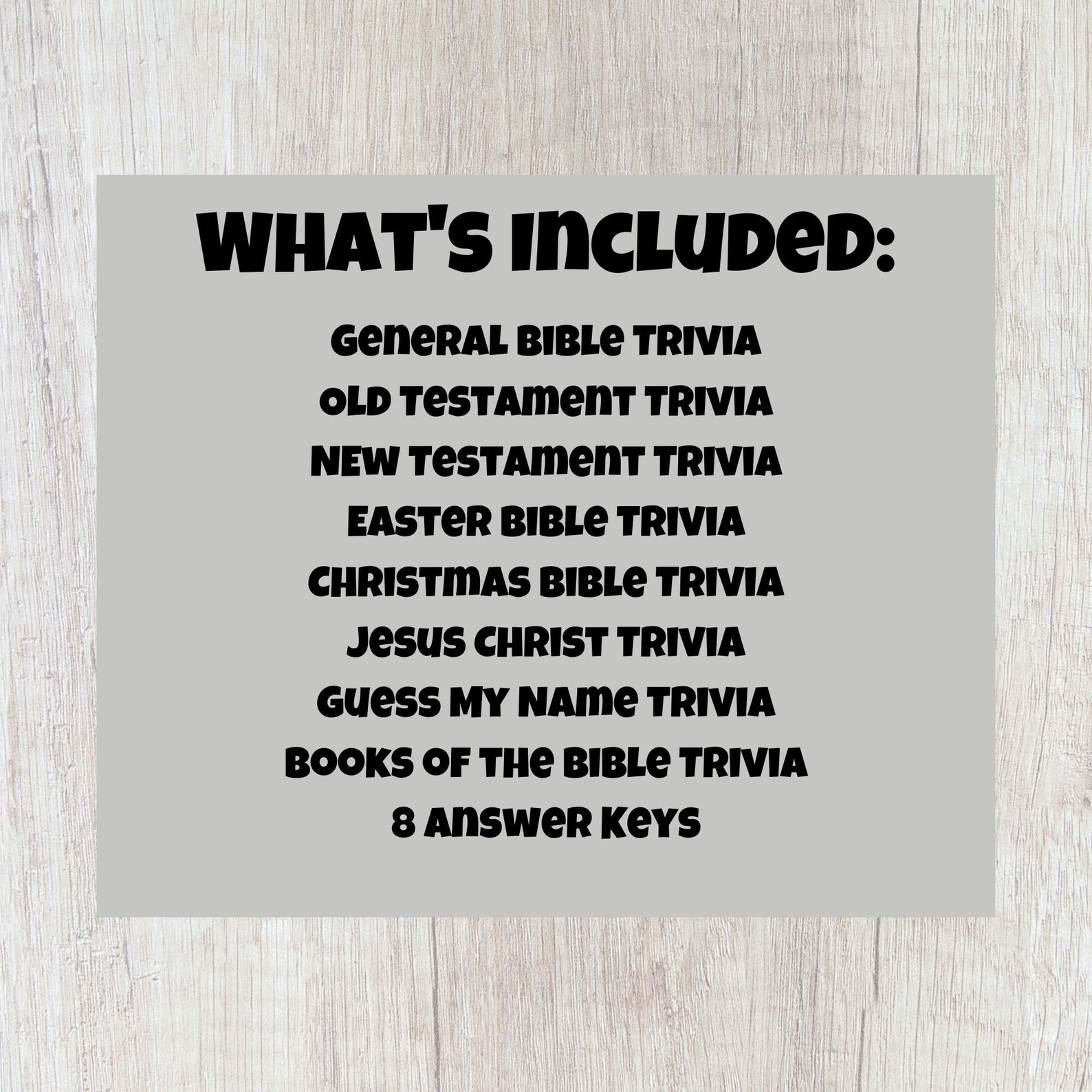 Bible Trivia Games Bundle, New Testament Trivia, Old Testament Trivia ...