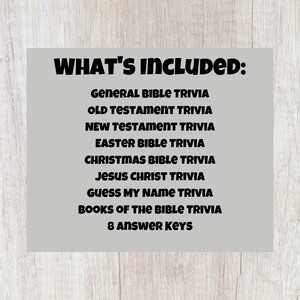 Bible Trivia Games Bundle, New Testament Trivia, Old Testament Trivia ...