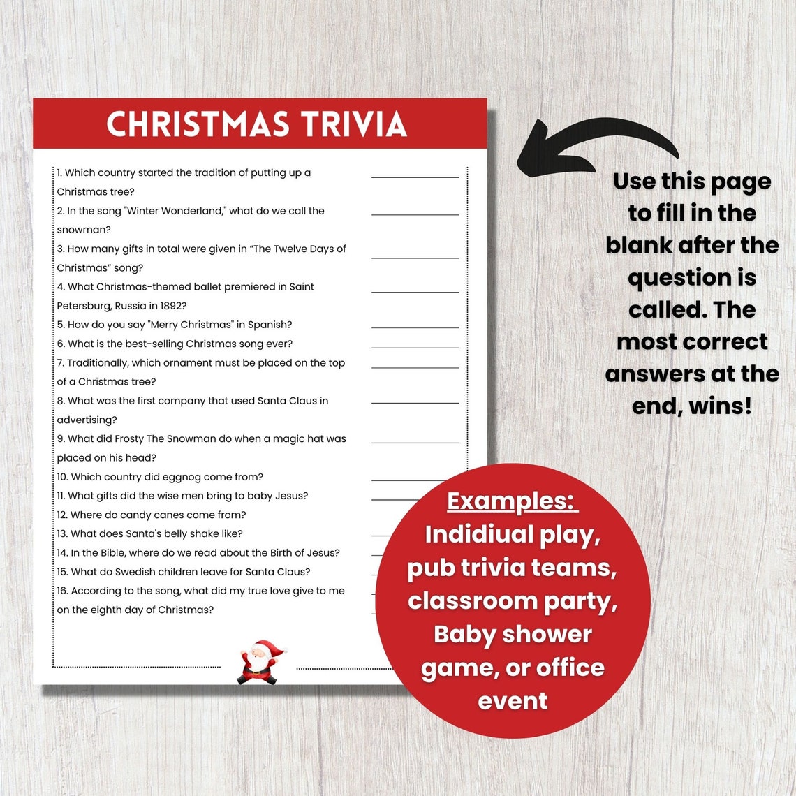 Christmas Trivia Game Printable, Christmas Movie Trivia, Christmas ...