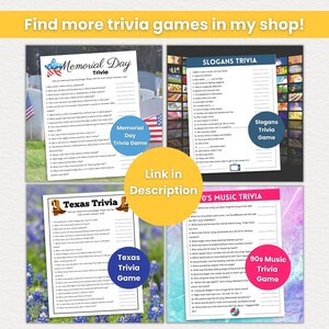 May Trivia Game, Spring Trivia Game, Trivia Questions, Trivia Game for ...