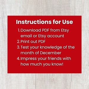 December Trivia Game, Christmas Trivia, Winter Trivia, Trivia Night ...
