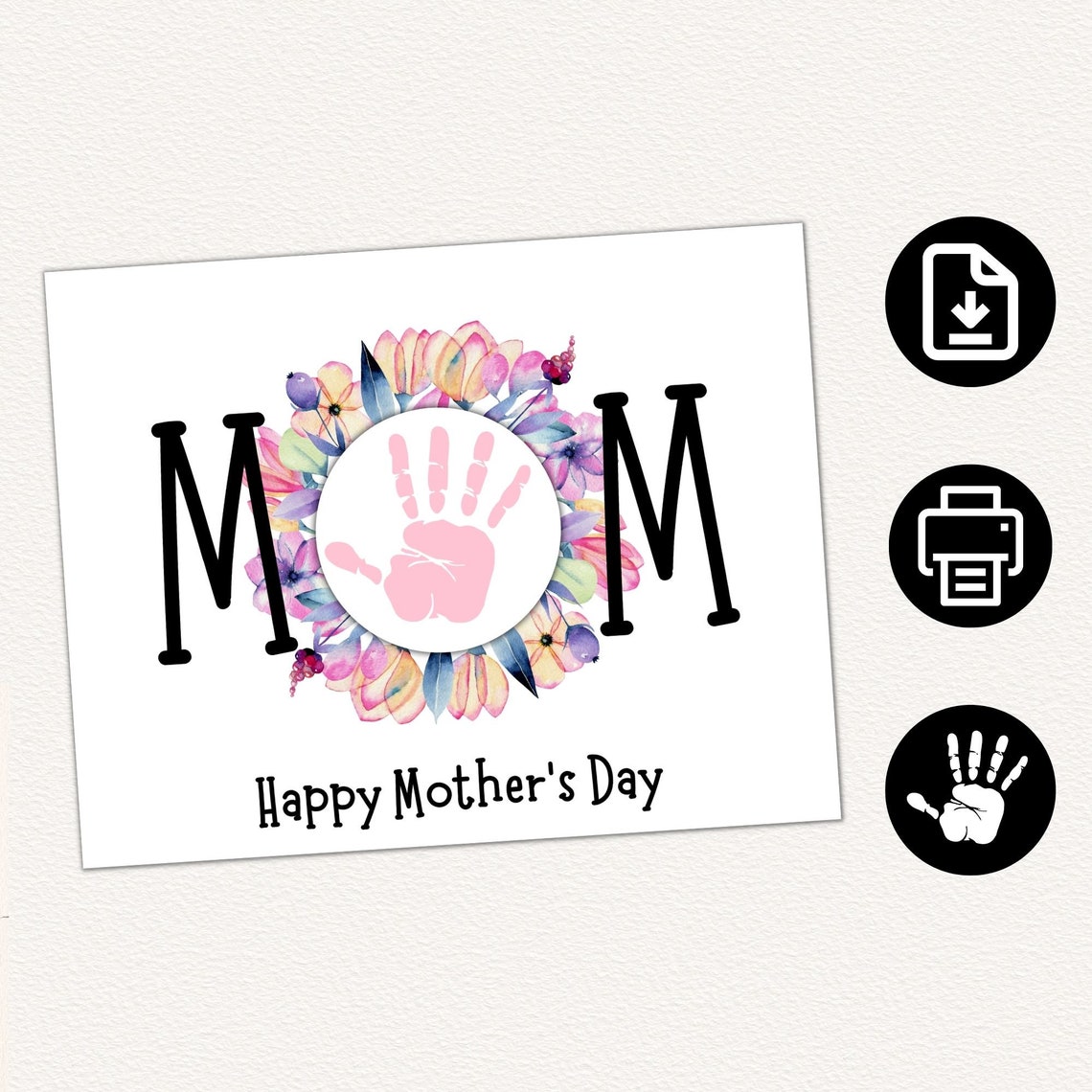 Mothers Day Handprint Craft Mothers Day Handprint Art - Etsy