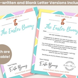 Easter Bunny Letter Editable Letter From the Easter Bunny - Etsy