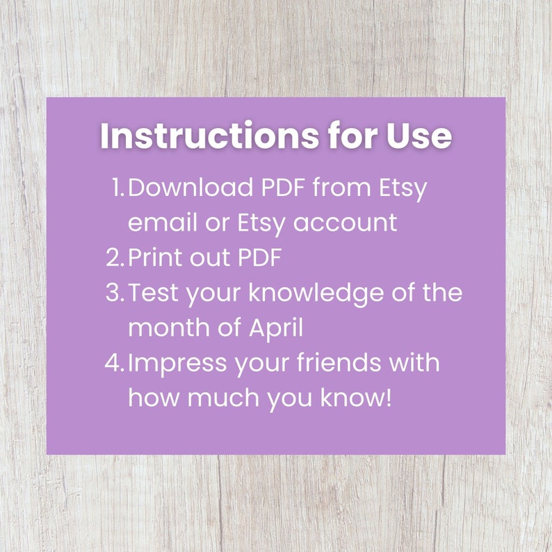 April Trivia Game, Spring Trivia Game, Easter Trivia, April Games ...