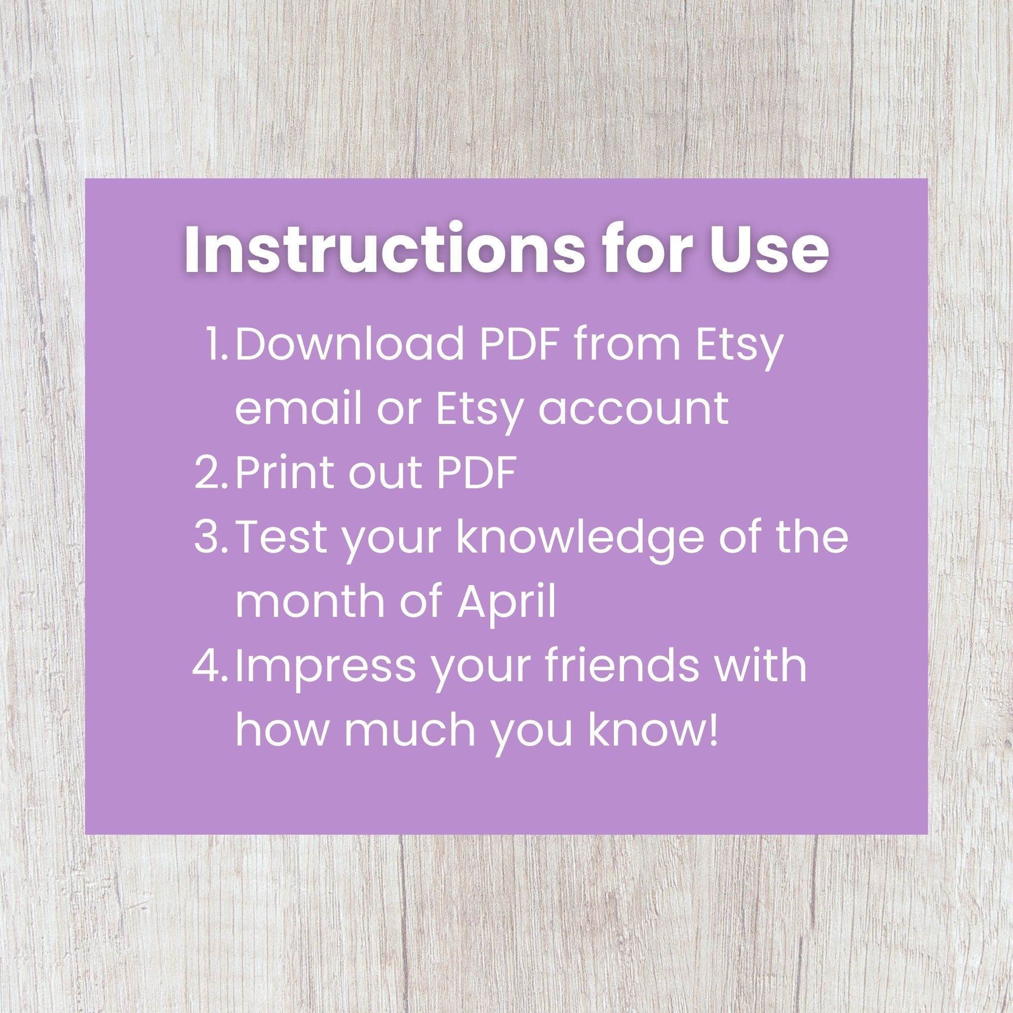 April Trivia Game, Spring Trivia Game, Easter Trivia, April Games ...