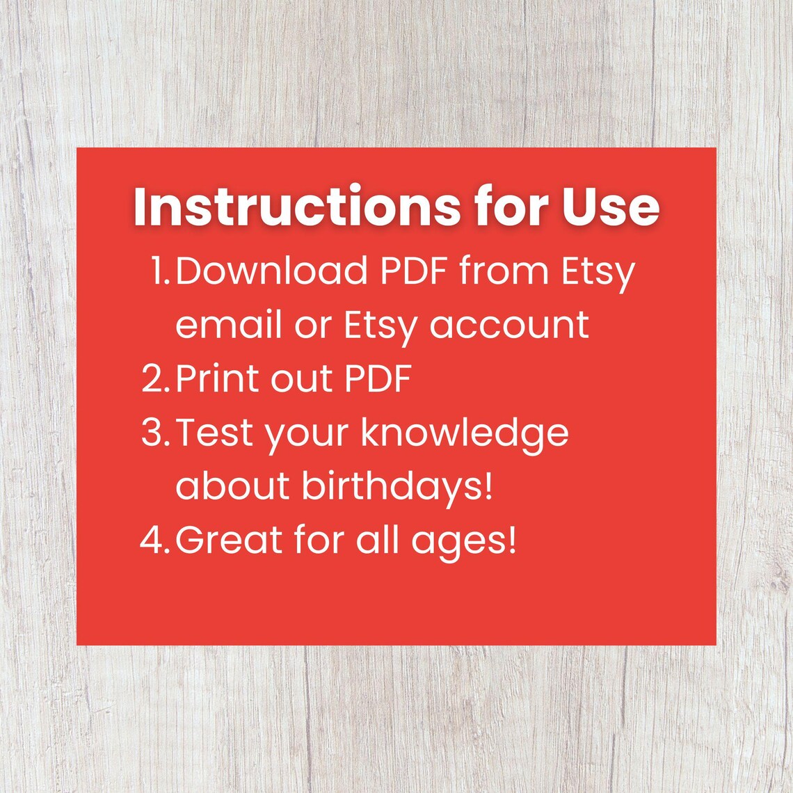 Birthday Trivia Game, Birthday Party Game, Birthday Quiz, 30th Birthday ...