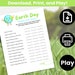 Earth Day Think Fast Game, Earth Day Printable Game for Kids and Adults ...