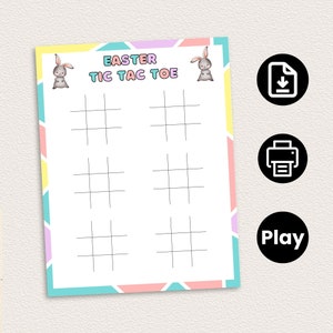 Easter Tic Tac Toe Game Printable, Easter Activity for Kids, Easter ...