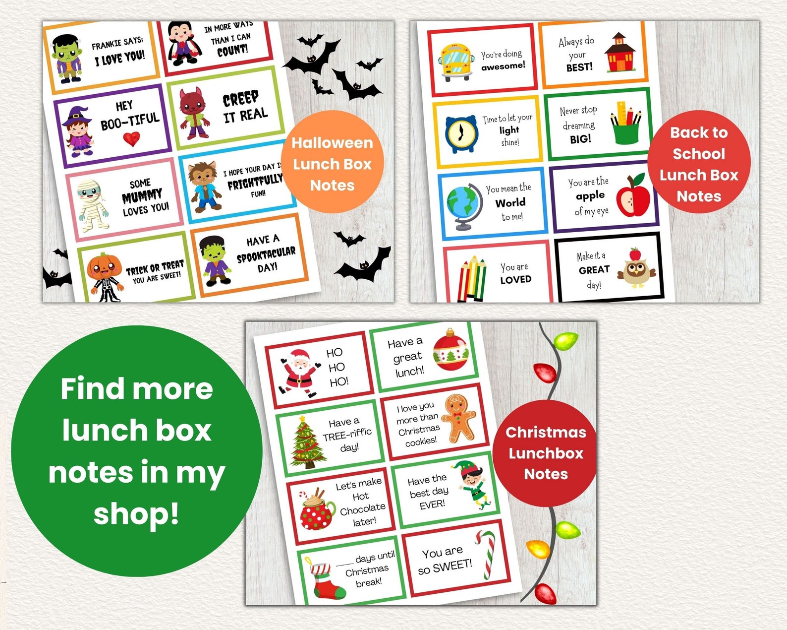 Interesting Animal Facts Lunchbox Notes, Lunch Box Notes for Kids ...