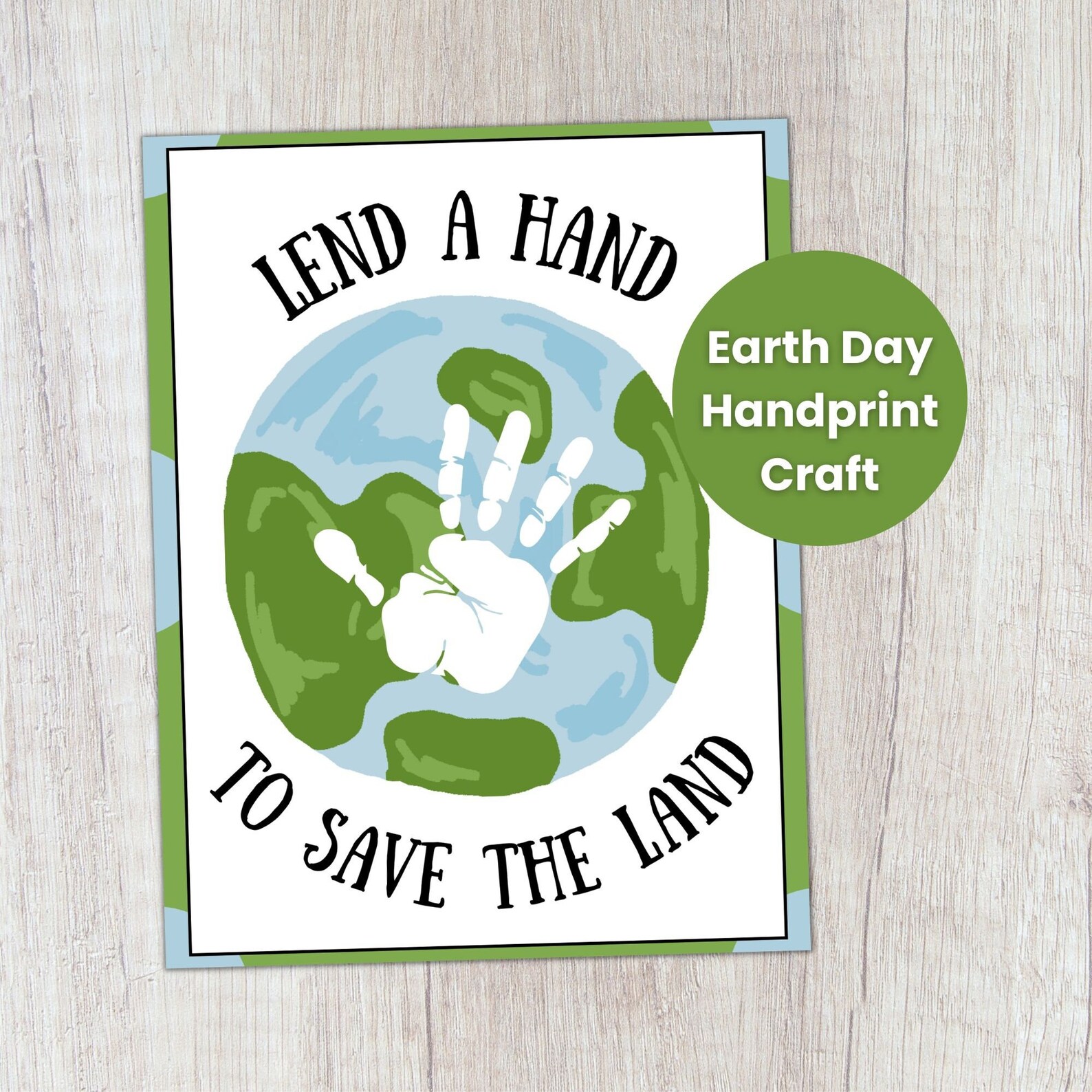 Earth Day Handprint Art Craft, Earth Day Handprint Art for Kids ...