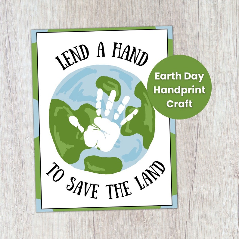Earth Day Handprint Art Craft, Earth Day Handprint Art for Kids ...