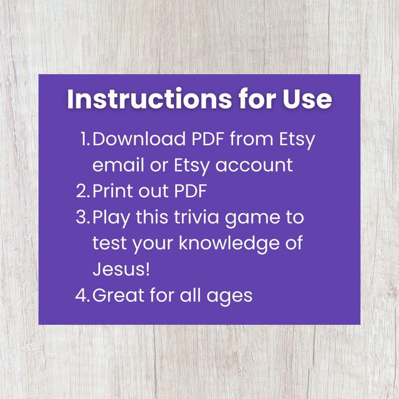 Jesus Trivia Game, Women's Ministry Game, Small Group Activity, Youth ...