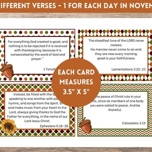 Thanksgiving Scripture Cards Printable, 30 Days of Gratitude Bible ...