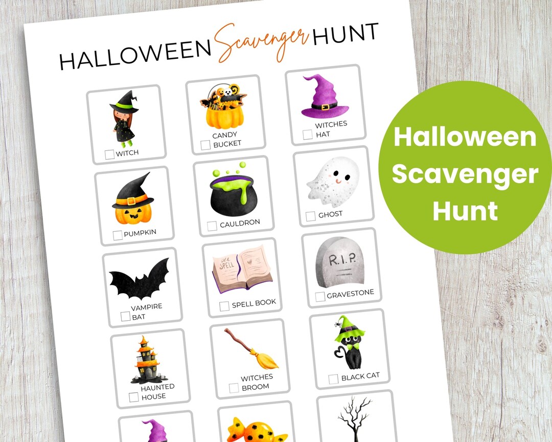 Halloween Scavenger Hunt for Kids Outdoor Scavenger Hunt - Etsy