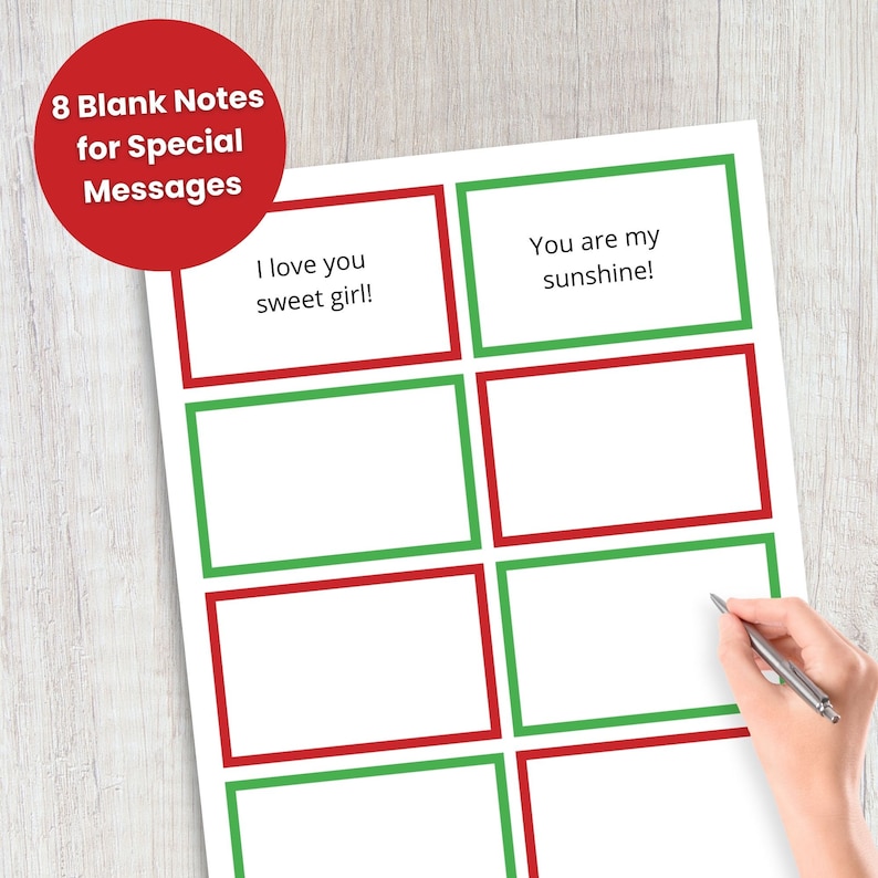 Christmas Lunch Box Notes for Kids, Editable Lunchbox Notes, Christmas ...