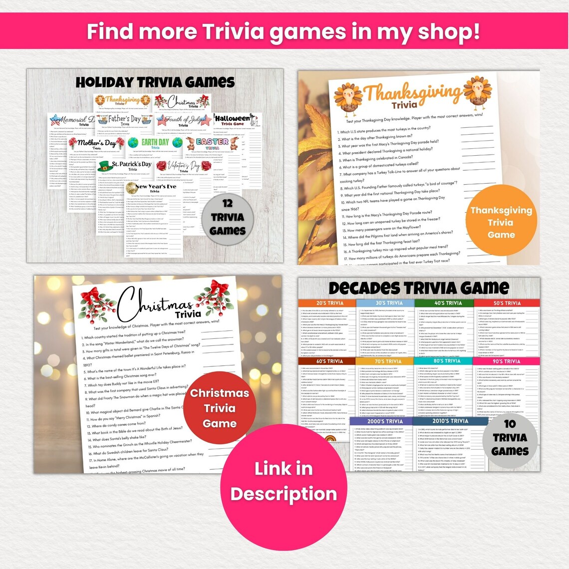 90s Music Trivia Game, 90s Theme Party Game, 1990s Trivia, 30th ...
